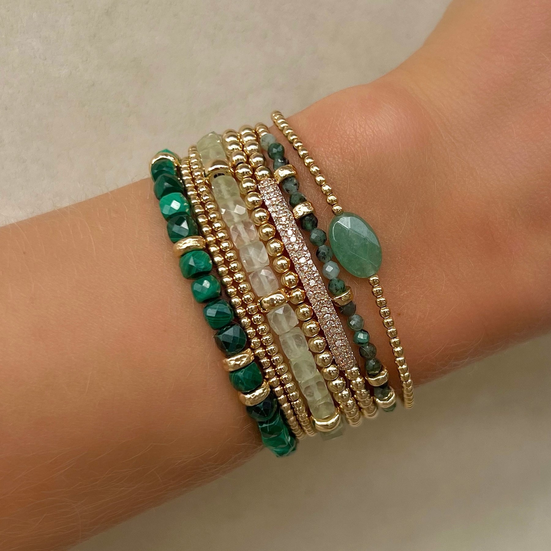 May Emerald and Rondelle Bracelet – Karen Lazar Design