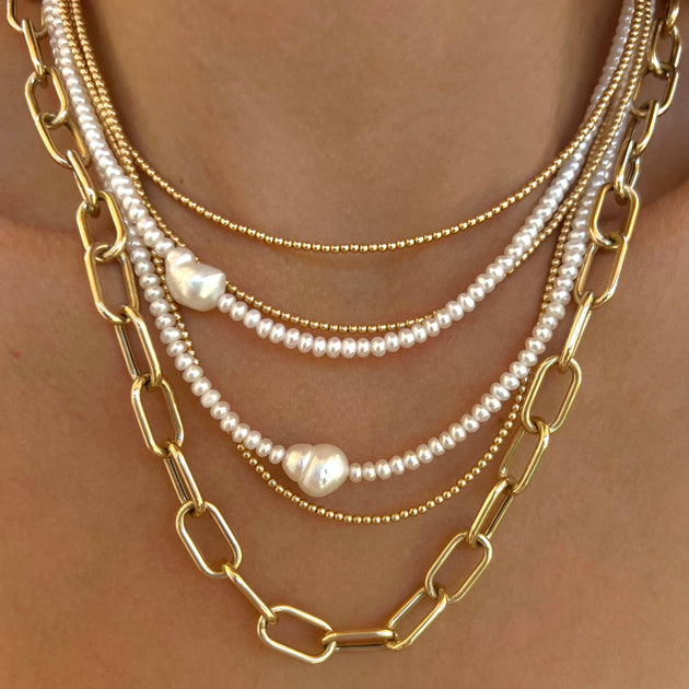 2MM Signature Beaded Necklace – Karen Lazar Design